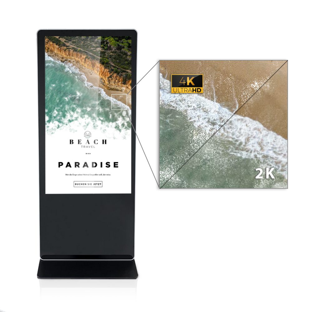 4k Digital Signage Display | Hochauflösende Digitale Werbesäule