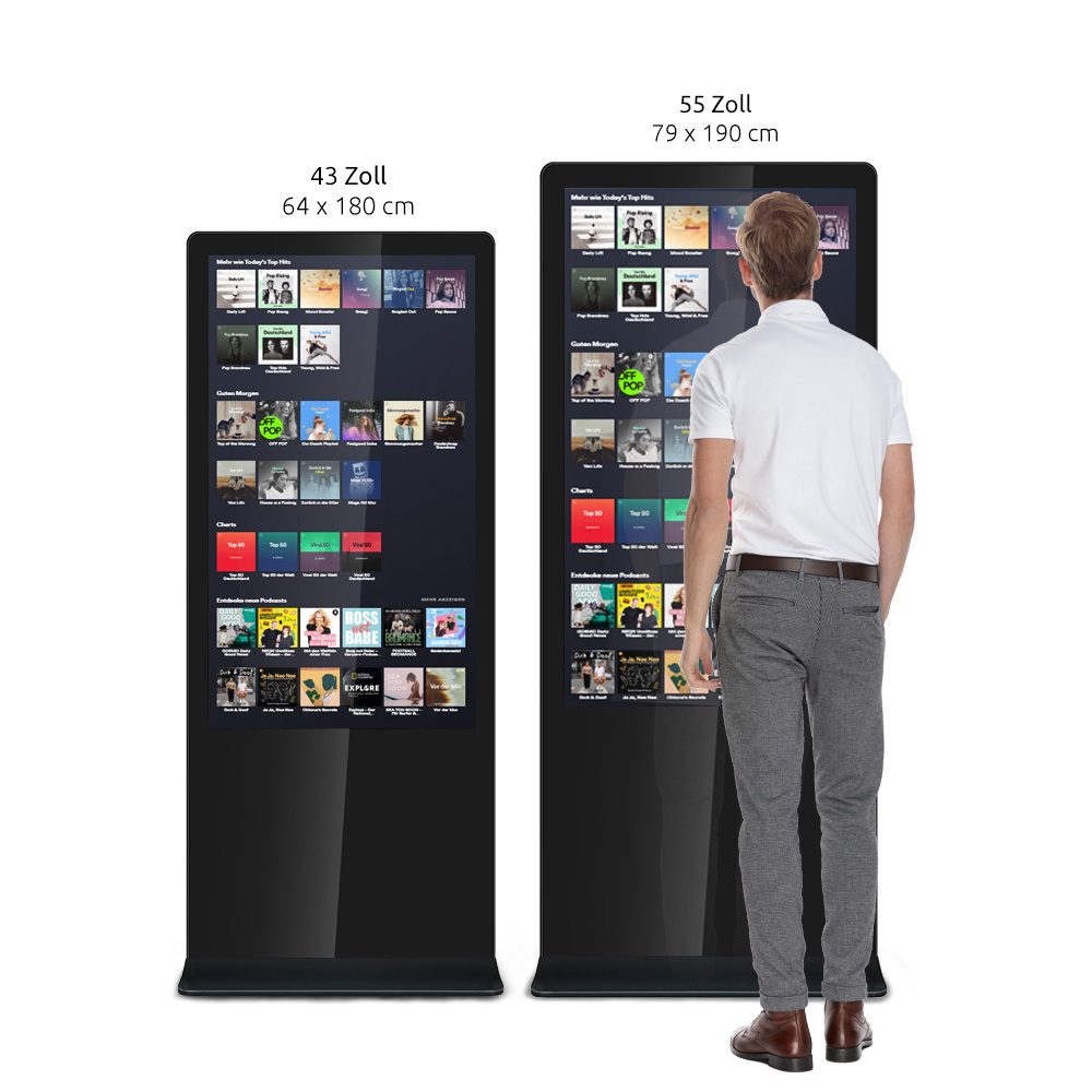 Digital Signage Stele mit Touch bestellen